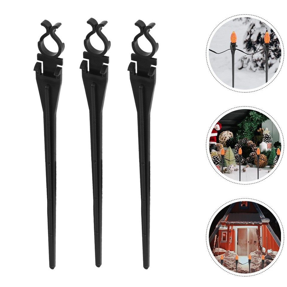20 Pcs Christmas String Light Stake Holder Garden Lamp Stakes Ground ...