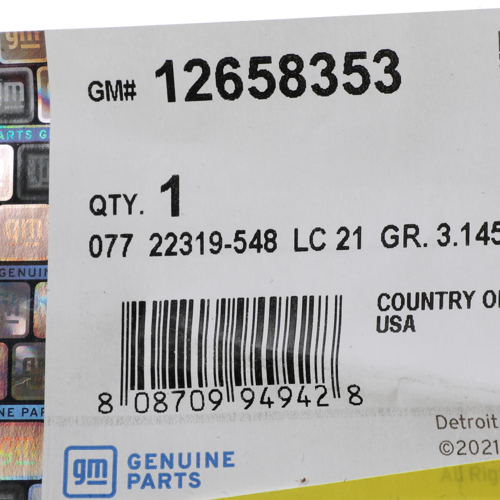 OEM NEW GM 2008-2020 Express Savana Vapor Emission Canister Purge Tube ...