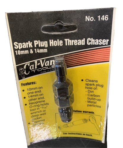 CALVAN 146 SPARK PLUG HOLE THREAD CHASER 10mm, 14mm | eBay