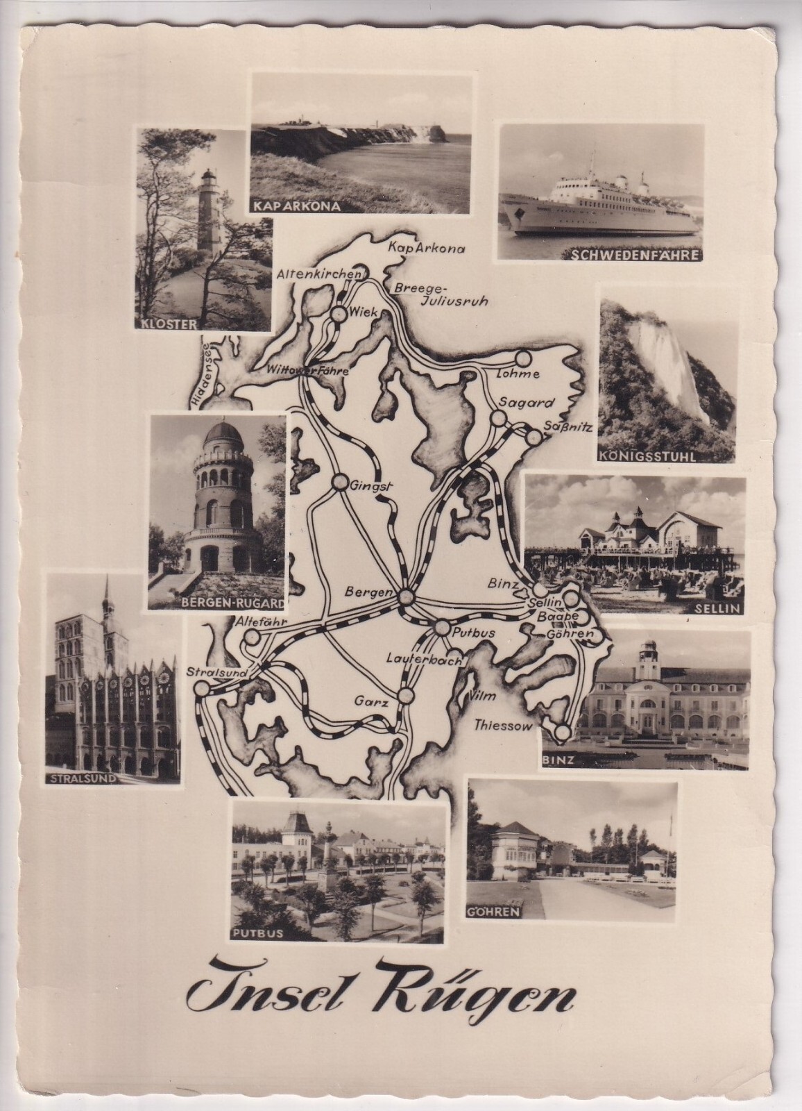 AK - (DDR) - Landkarte - MAP - Insel Rügen - Typ B - Ostsee - 1959 | eBay