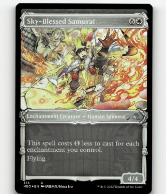 FOIL - MTG - Sky-Blessed Samurai (Showcase) 314 - Kamigawa: Neon ...