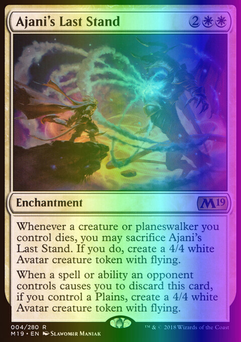 MTG Magic the Gathering Ajani's Last Stand (4/333) Core Set 2019 NM ...