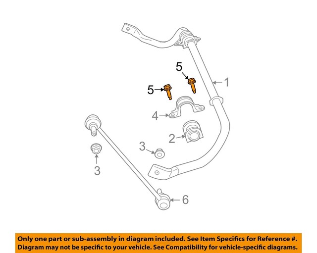Chrysler 6104418AA Genuine OEM Factory Original Stabilizer Bar Bolt for ...