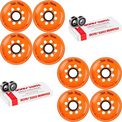 Labeda Inline Roller Hockey Skate Wheels Addiction Orange 76mm 8 Set ...