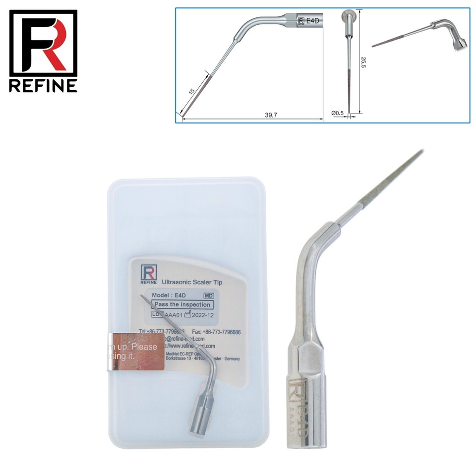 NSK REFINE Dental Ultrasonic Piezo Scaler Endo Tip Fits EMS Woodpecker ...