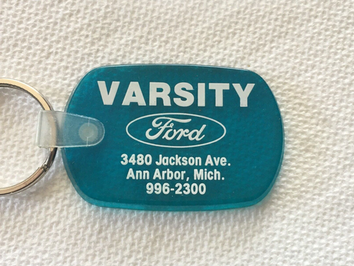 Varsity Ford Jackson Ave Ann Arbor MI Keychain, Michigan Key Ring ...