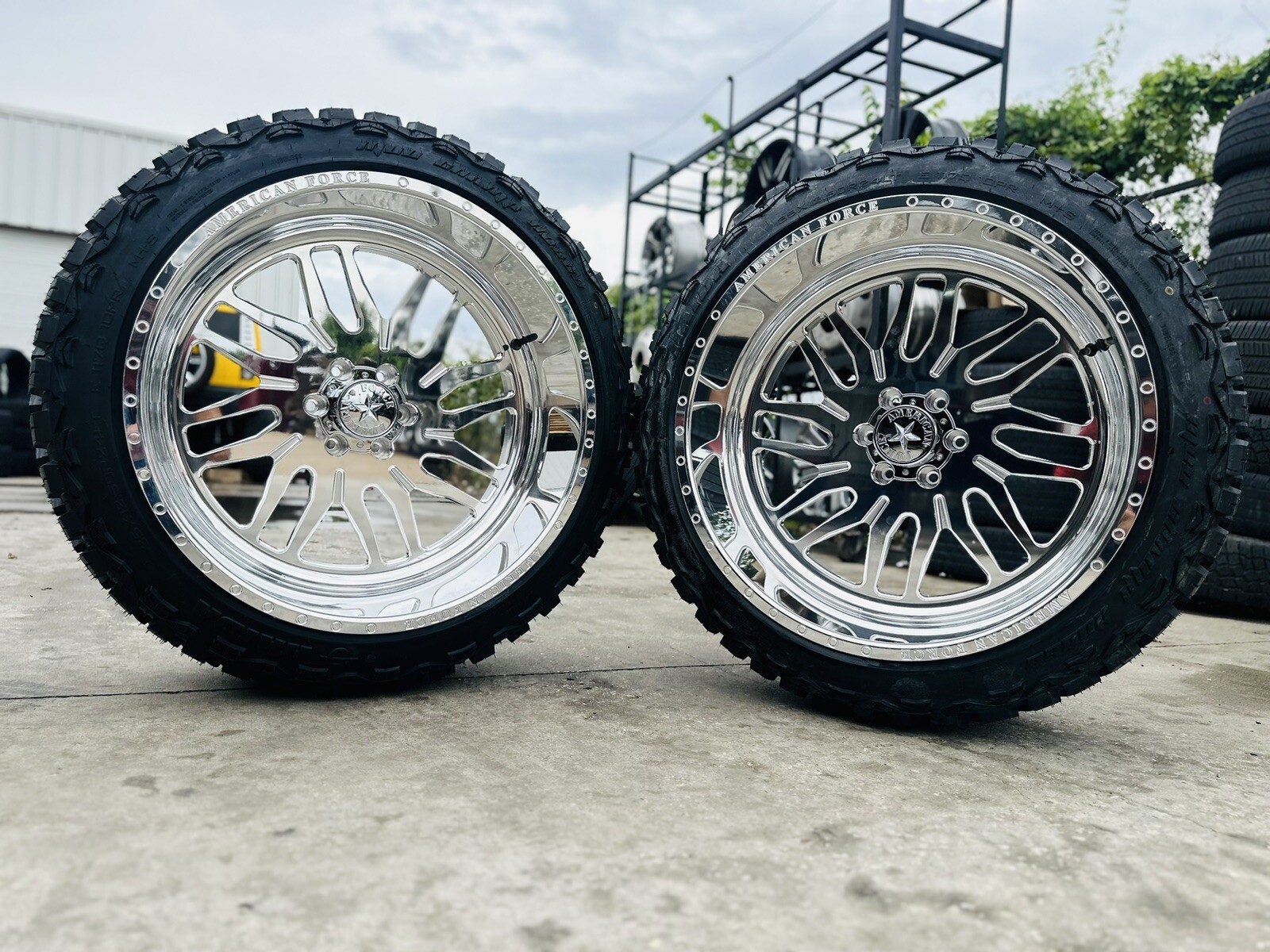 4 NEW 24X14 AMERICAN FORCE REDD SS6 6X139 POLISH WITH33/ 35X12.50R24 ...