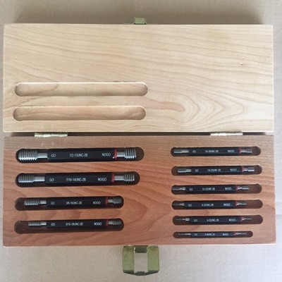 10pc.Thread Plug Gage Set 2B,4-40,6-32,8-32,10-32,1/4-20,5/16-18,3/8-16 ...