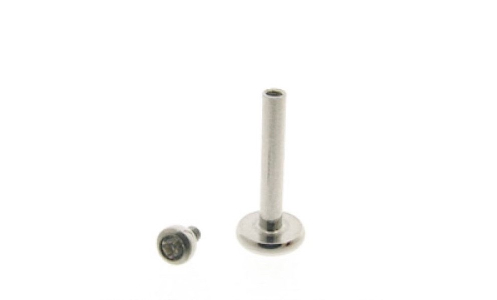 14G 5/16" INCH INTERNALLY THREADED GEM MONROE LIP CHIN LABRET TRAGUS ...