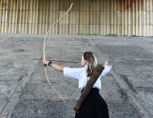 Hankyu Bow 71", Kyudo Traditional Archery, Half-Yumi Bow, Samurai ...