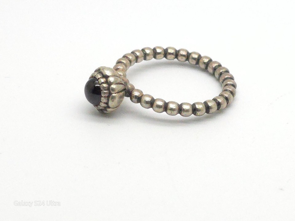 Vintage Pandora 925 Sterling Silver Birthday Blooms July Carnelian Ring ...