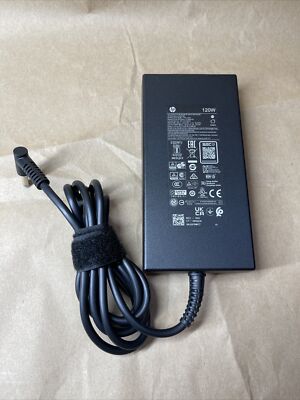 HP 120W 19.5V 6.15A Laptop Dock AC Adapter Blue Tip L41856-001 L41423 ...