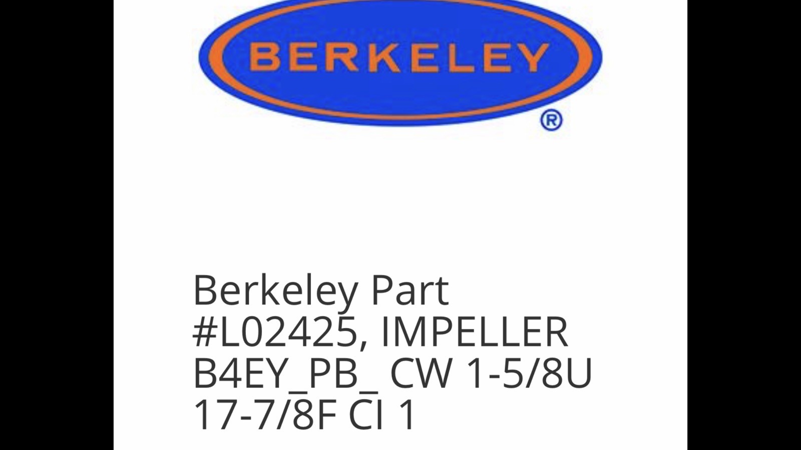 BERKELEY IMPELLER L02425 | eBay