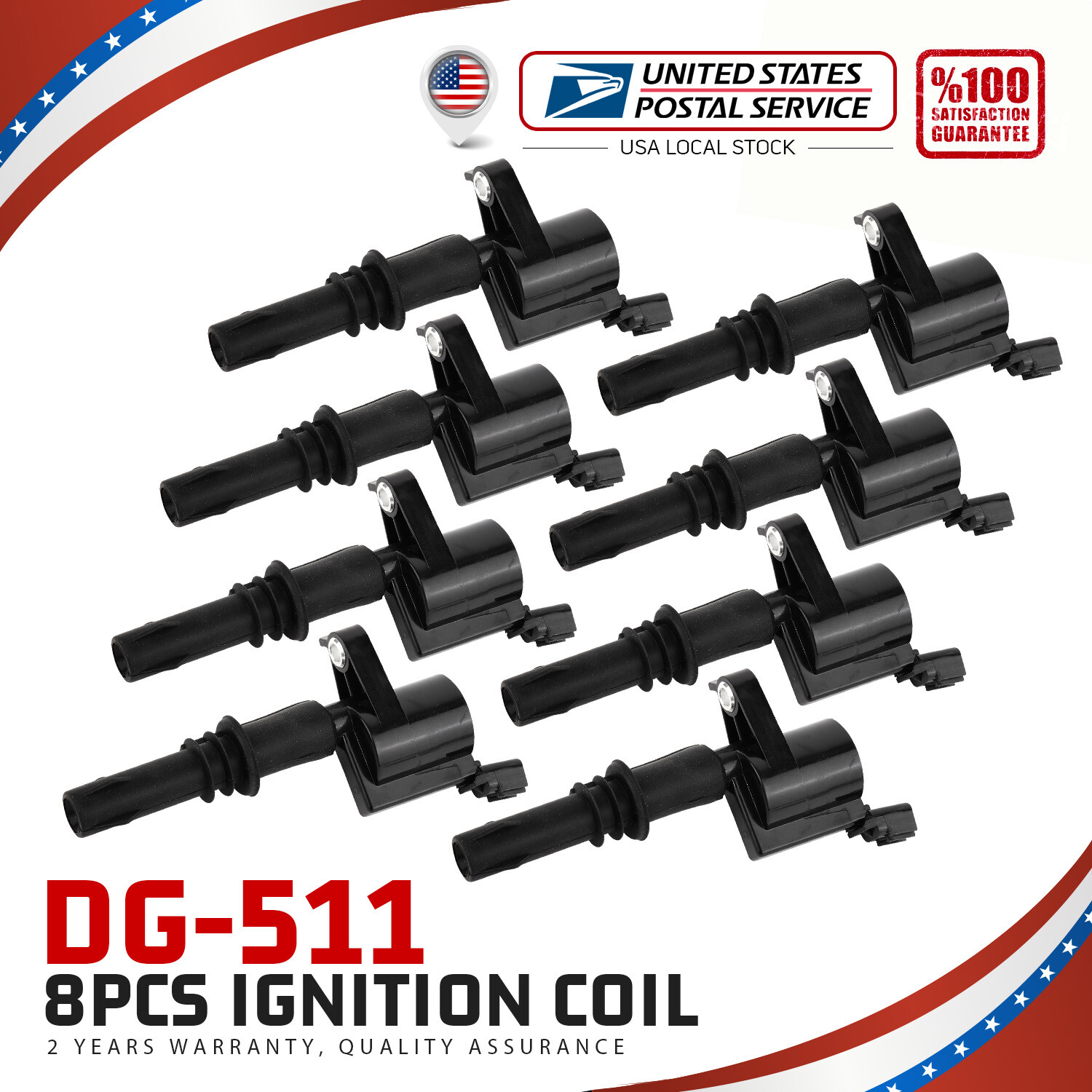 8pcs For Automotive Ignition Coil OEM DG-511 Fit 04-08 Ford F150 ...