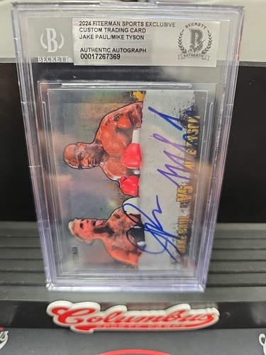 Mike Tyson & Jake Paul Dual Signed Exclusive Limited Trading Card BAS ...