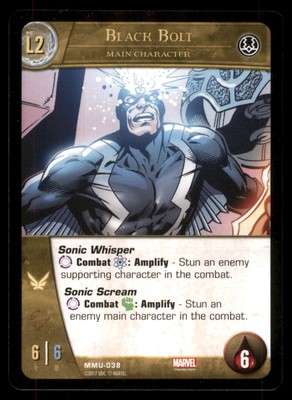 Black Bolt Inhumans MMU-038 Monsters Unleashed VS System Trading Card ...
