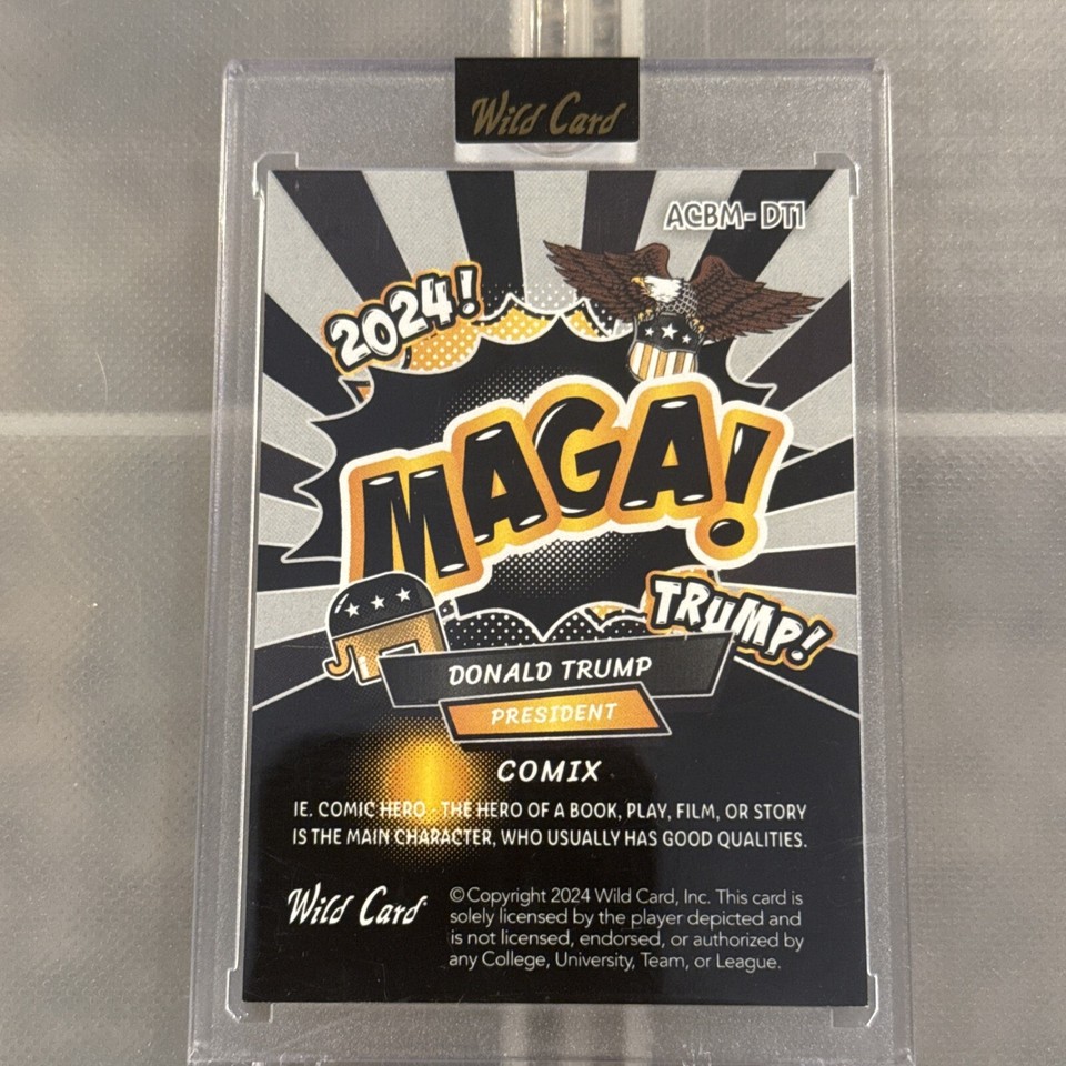 🔥Wild Card Alumination Comix 1/1 Donald Trump FIGHT! MAGA BLOODY EAR ...