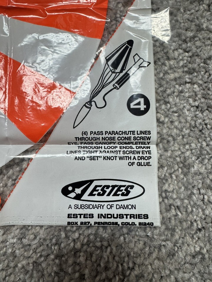 Vintage 1960’s Estes Lot Of 4 Flying Model Rocket Parachutes 🪂PARA-PAK ...