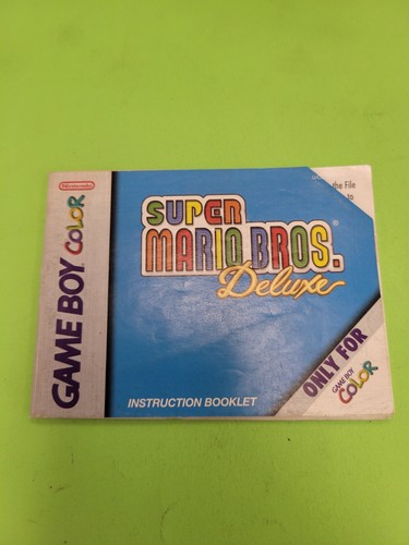 Super Mario Bros. Deluxe Nintendo Game Boy Color - Manual Only - No ...