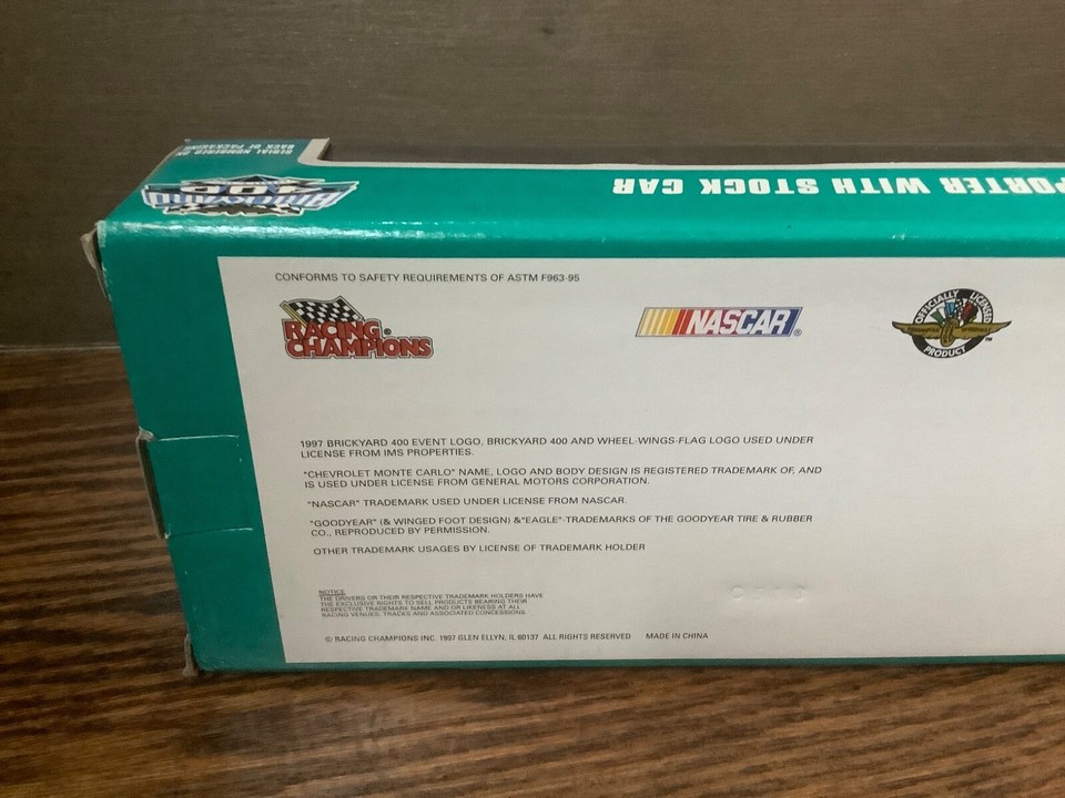 Racing Champions 1997 Brickyard 400 Transporter with Stock Car 1:64 Die ...