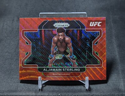 Aljamain Sterling Ruby Red Wave Prizm Holo 2022 Panini Prizm UFC Card ...