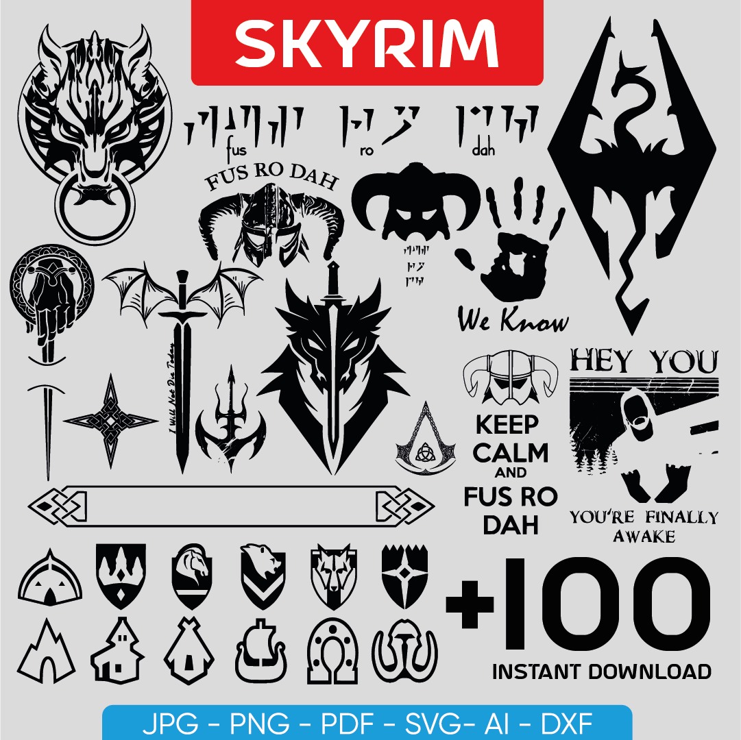 Symbole De Skyrim Elder Scrolls Skyrim Dragonborn Symbol Embroidered
