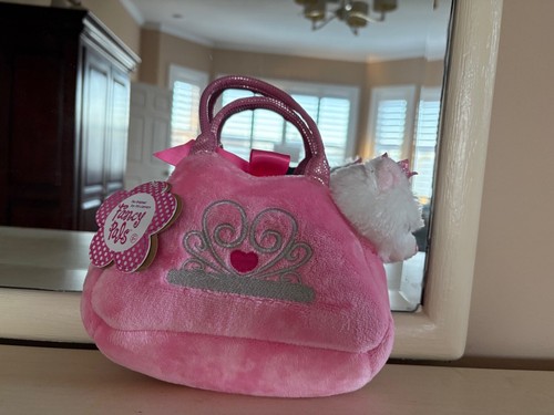 NWT FANCY PALS PINK TOY PET CARRIER PURSE W/ PRINCESS KITTEN CAT PLUSH ...