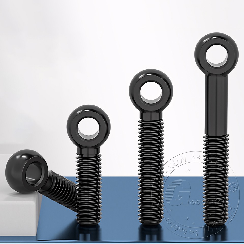 Eye Bolts Threaded Rings 4.8 Carbon Steel Catenary Wire Hanging Eyelet ...