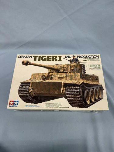 Tamiya 35194 German Tiger I Mid Production 1/35 Scale Tank Model Kit 1: ...
