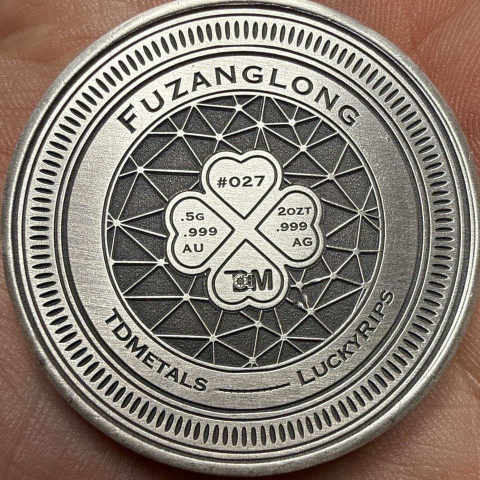Lucky Rips Series 8 TD Mint 2oz Silver + .5g Gold “FUZANGLONG” Coin ...