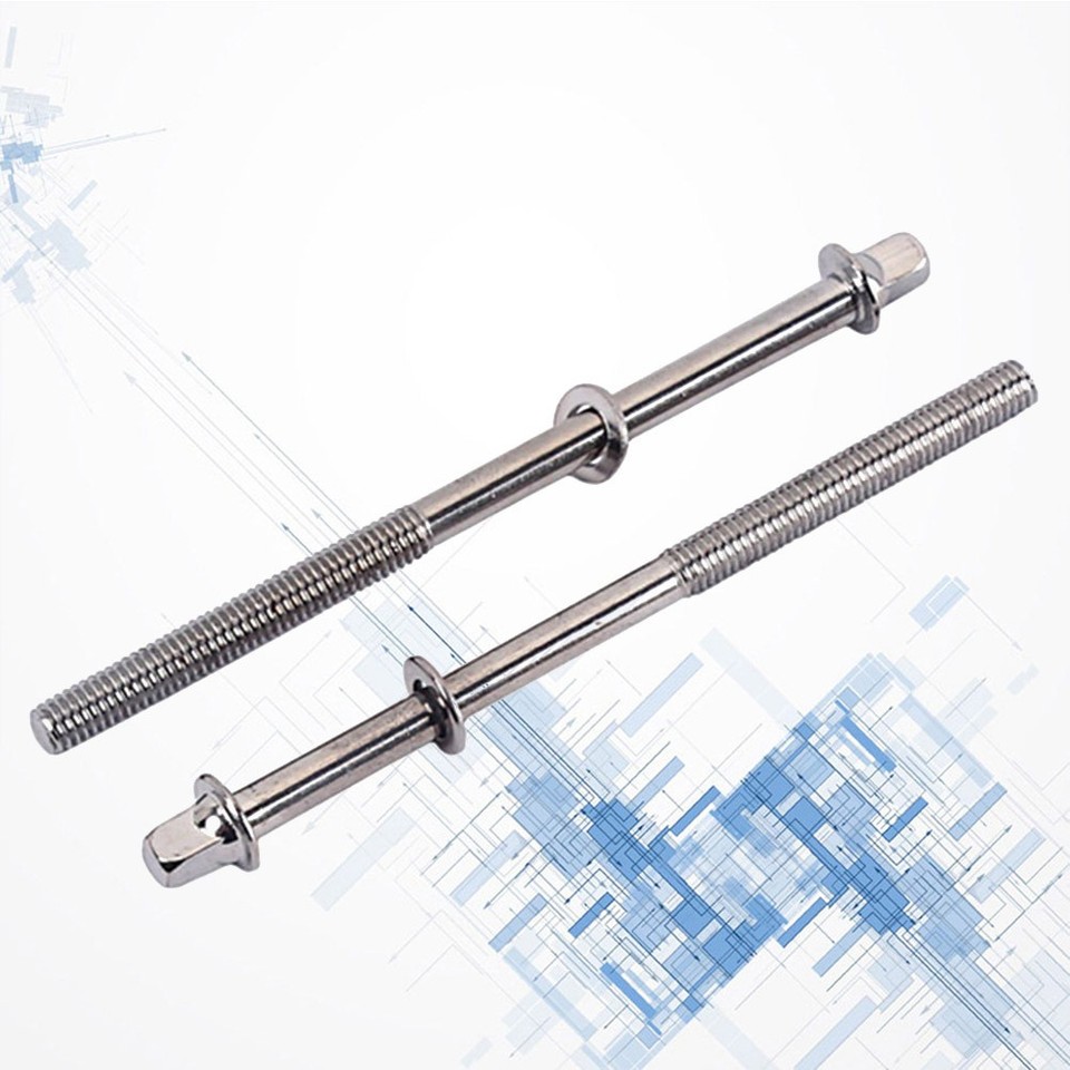2pcs 108.5mm Snare Drum Tension Rods Drum Key Rod Short Screws Bolts ...