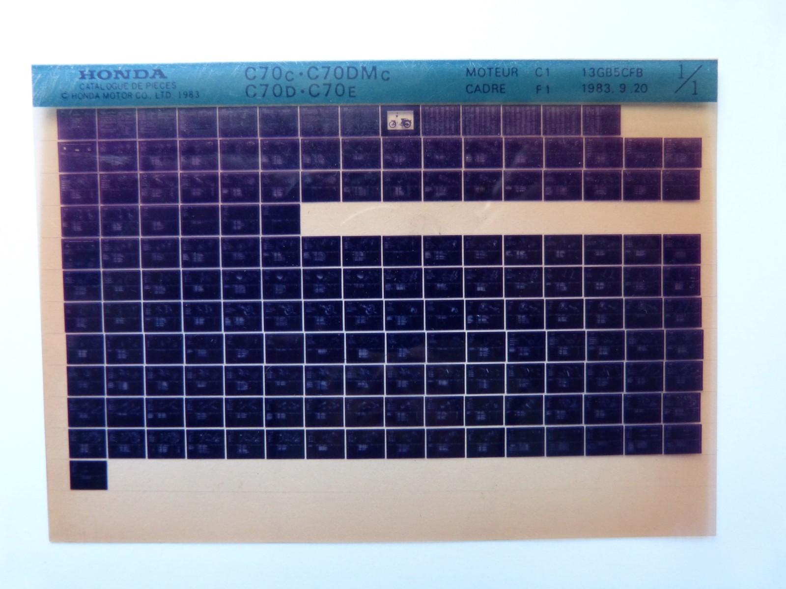 Microfiche Honda Motorcycle: C 70 C/C 70 DMC / C 70 D/ E From 1983 | eBay