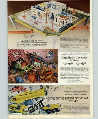 1965 PAPER AD Toy Remco Hamilton's Invaders Voyage to the Bottom of the ...