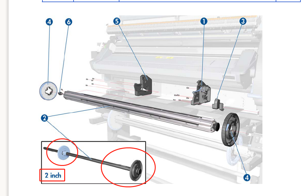 Spindle Hub Black+Blue Fit for HP DJ D5800 Z6200 Z6800 L25500 L26500 ...
