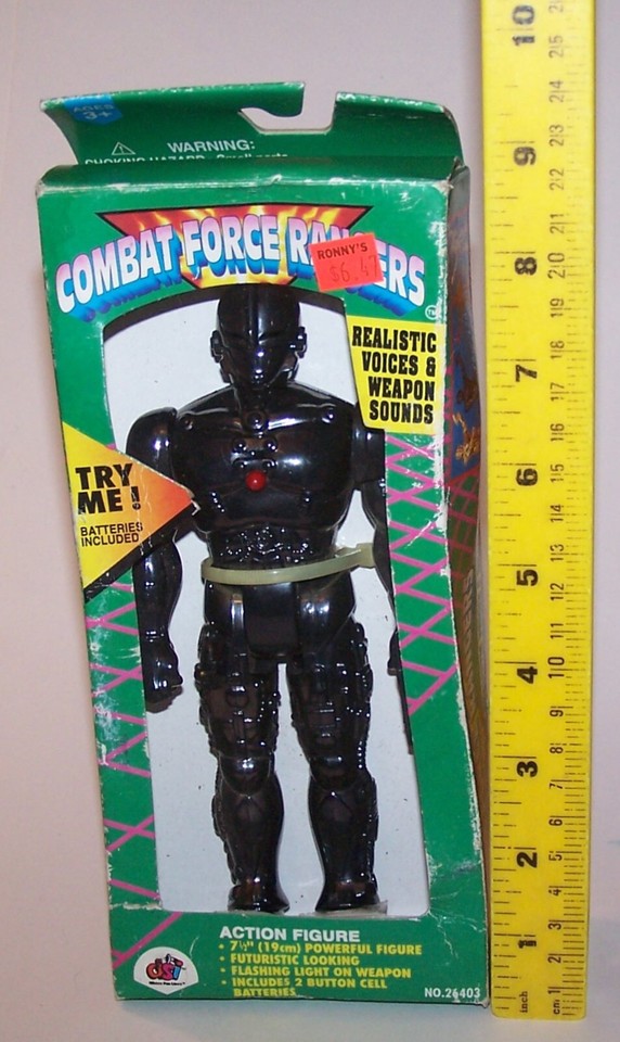 1995 Combat Force Rangers Black Ranger Power Rangers Knock Off 7.5 ...