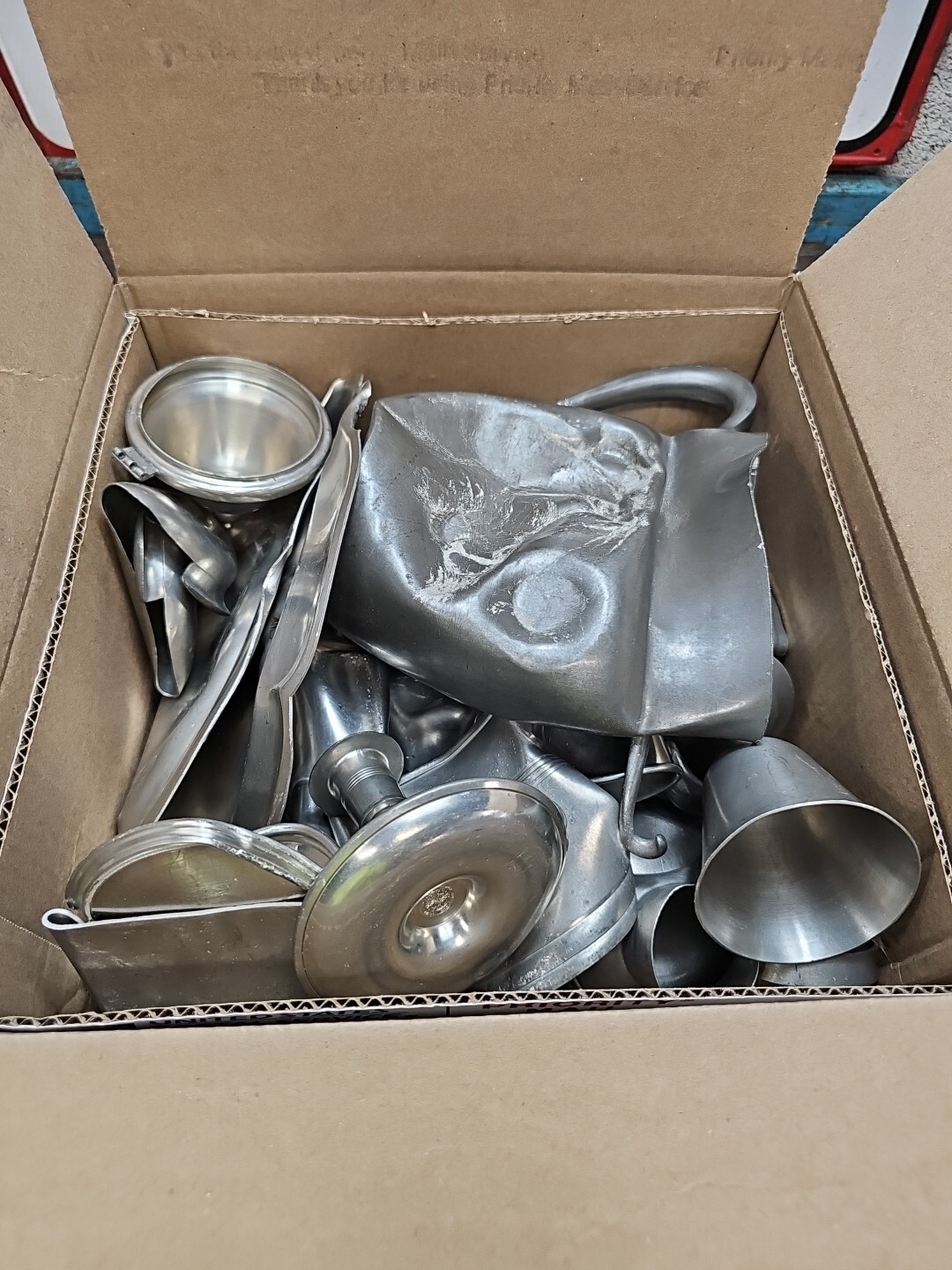 K165- Pewter Scrap 8 lbs Lot Crafting Reloading Jewelry Craft Melting ...