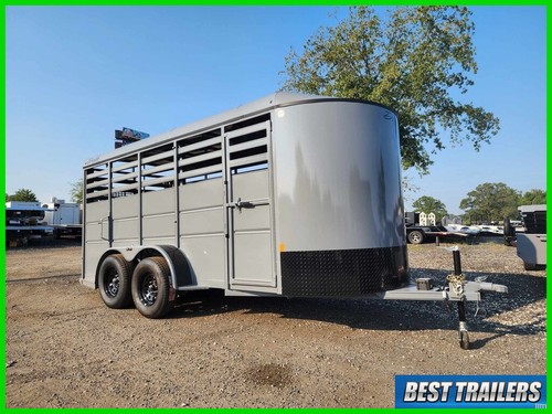 2024 delta 6x16 ft BP economy livestock trailer 500ES w door and ...