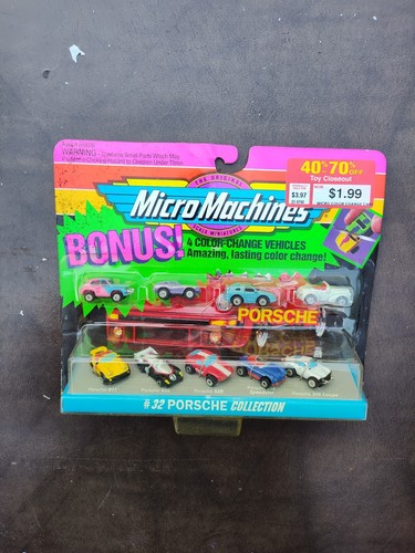 MICRO MACHINES #32 PORSCHE COLLECTION WITH 4 BONUS CARS - RARE - 1993 ...
