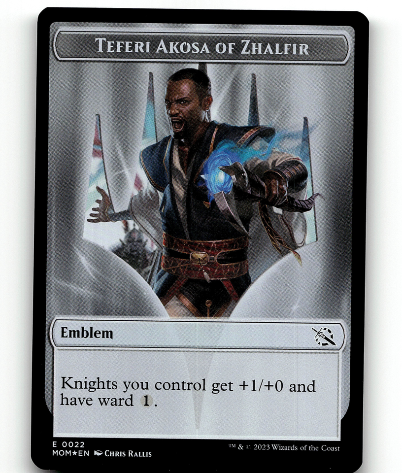 FOIL - MTG Treasure (0021) Emblem - Teferi Akos... March of the Machine ...