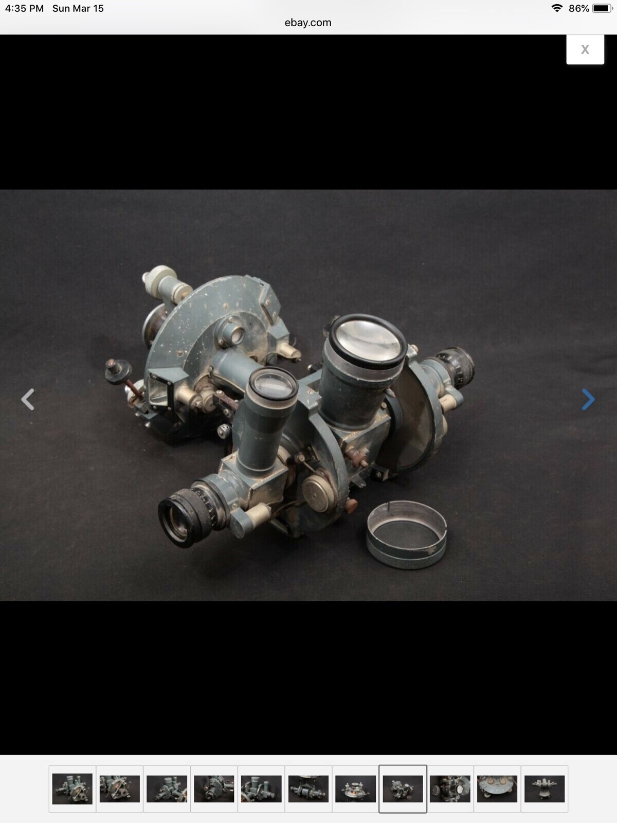 WW2 Japanese Navy INJ OPTICS Battery Commanders AA Telescope | eBay