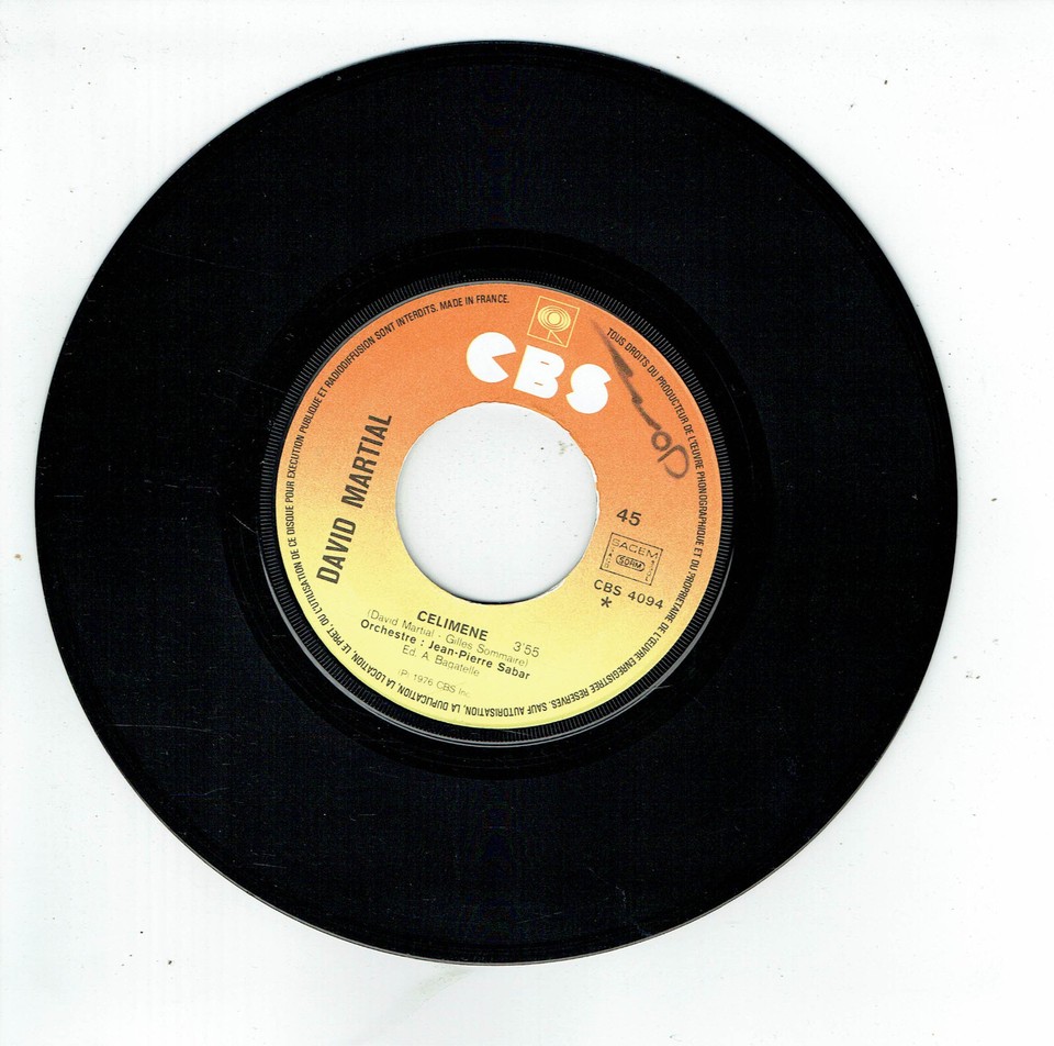David Martial Vinyl 45 Tours 7" SP Celimene - Tamba - CBS 4094 F ...