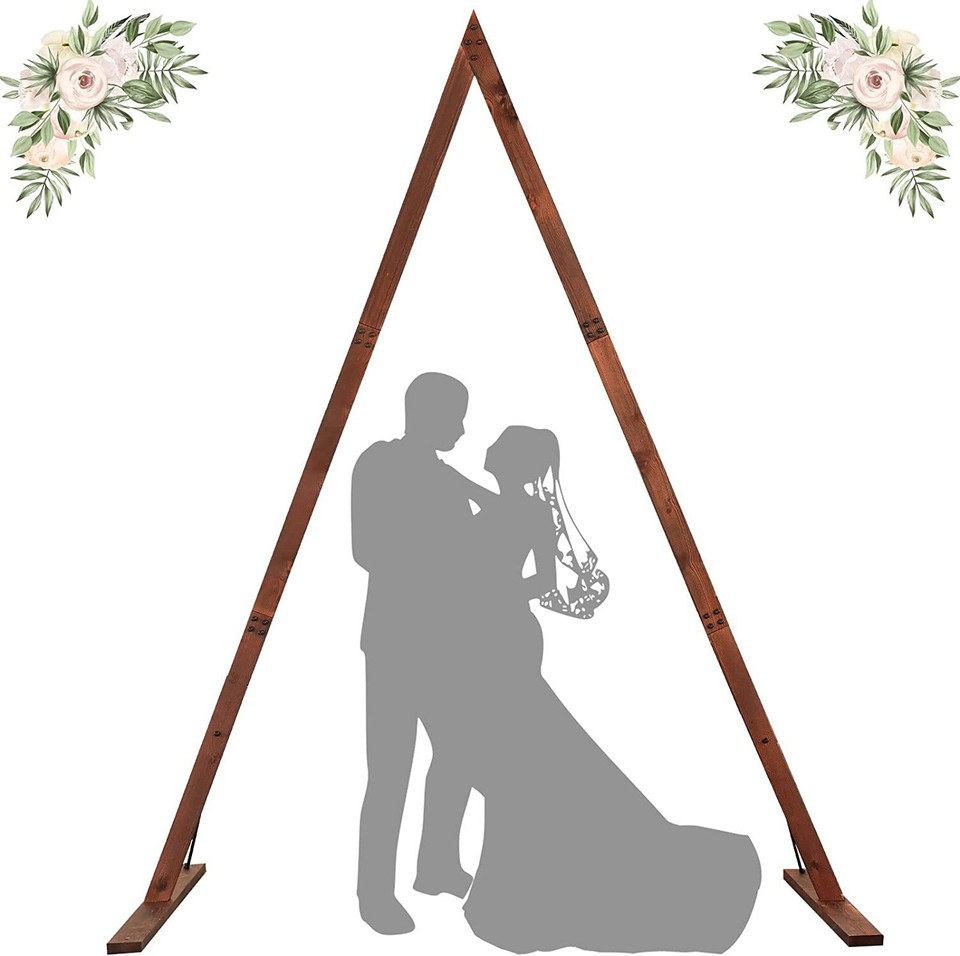 2PCS Nesting Triangle Wood Wedding Arches Arbor Floral Archway Backdrop ...