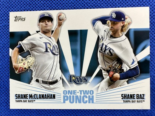 2023 #12P-7 Shane McClanahan-Shane Baz Topps Series 1 Baseball One-Two ...