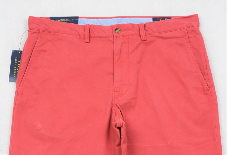 Polo Ralph Lauren Pant Nantucket Red Stretch Straight Fit 32/32 32/34 ...