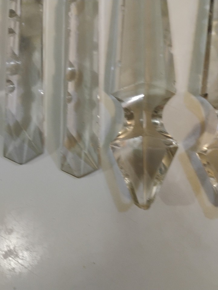 Mixed Lot Of Antique Crystal Prisms Some Notch Cut | eBay