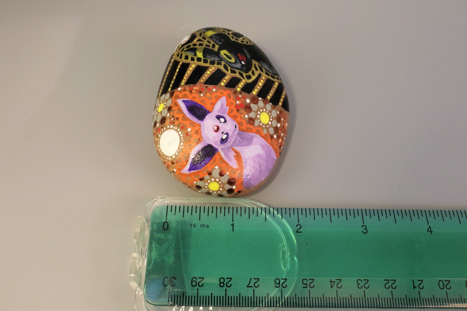 Beautiful Hand Painted Stone/Rock Handmade Pokemon Fan Art Espeon ...