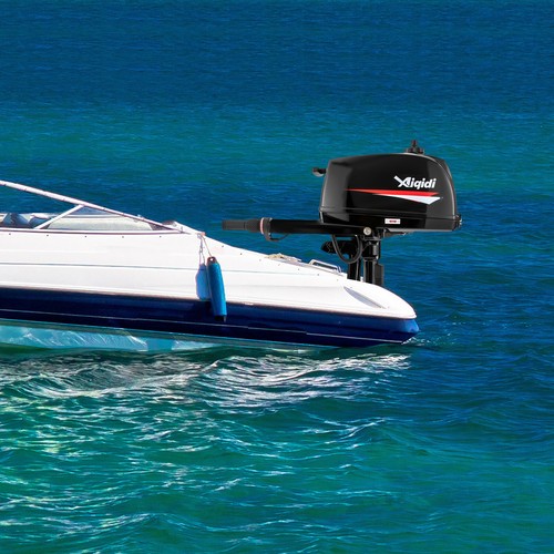 3.5HP 2 Stroke TBVECHI Outboard Motor,Boat Engine w/ Water Cooling CDI ...