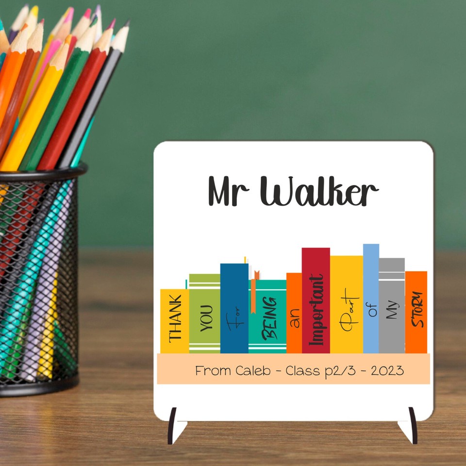 Personalised Thank You Gift Teacher Gift Part Of Story Clear Acrylic ...