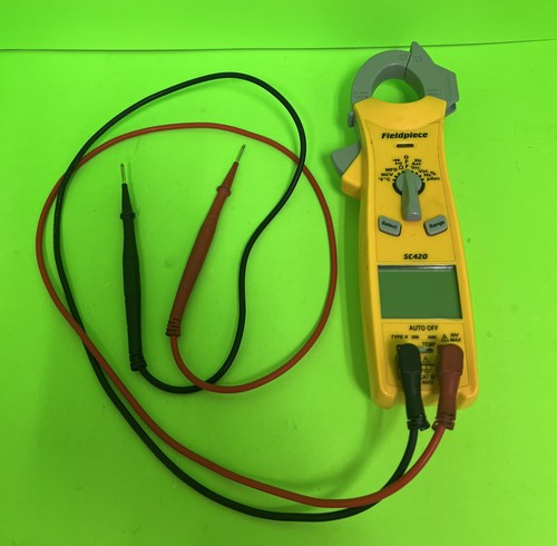 Fieldpiece SC420 True RMS Clamp Meter with Temperature, Probes - FREE ...