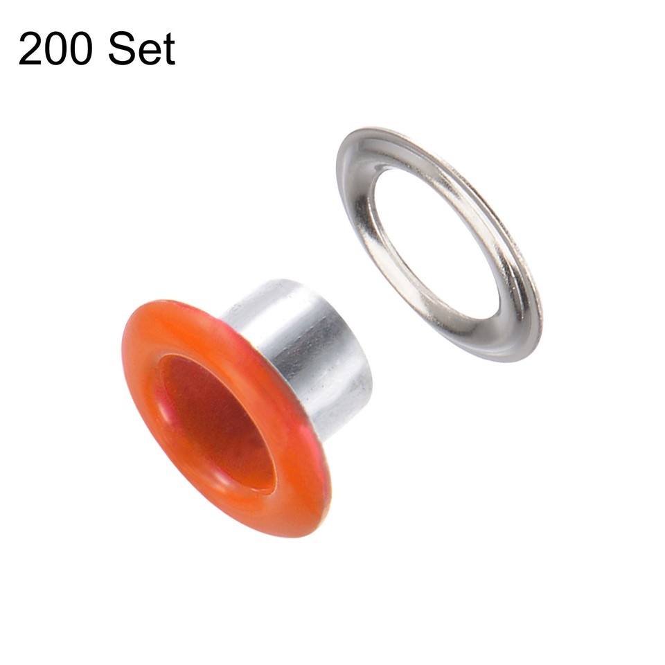 200set Grommets Kit Metal Eyelets 4.5mm 0.18" Grommet for Shoes Clothes ...